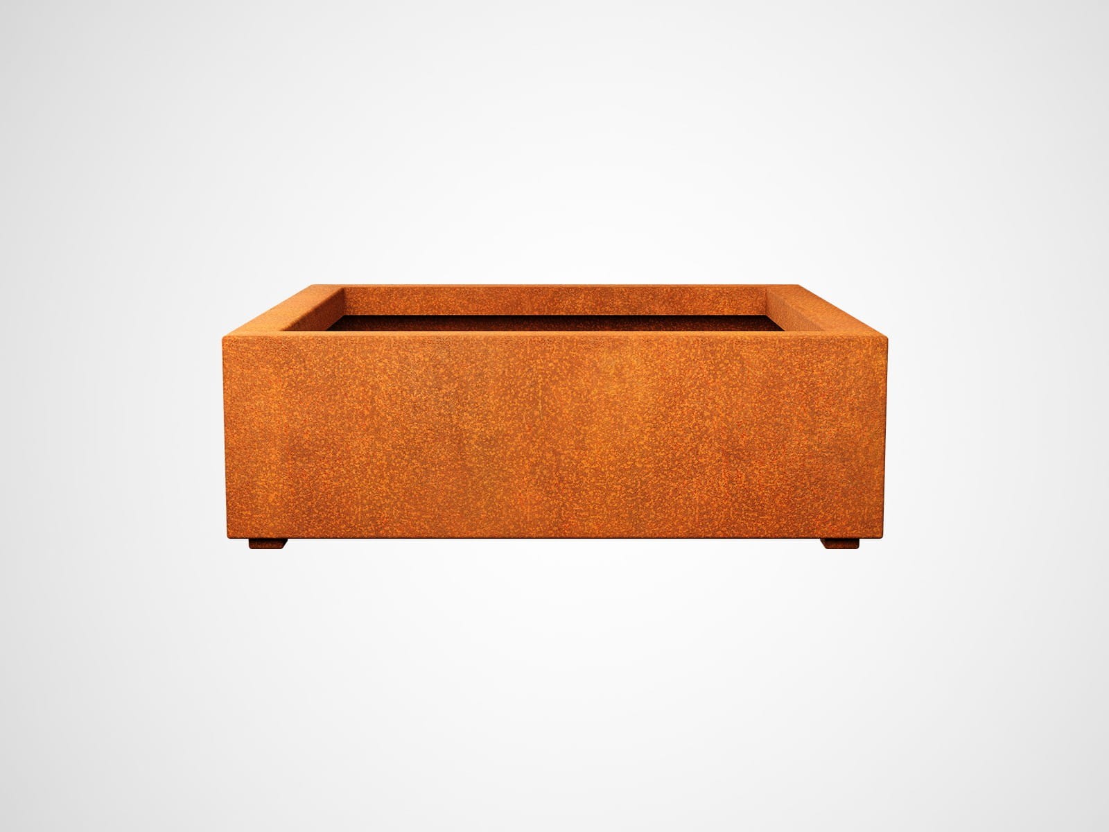 DONICA METALOWA – CORTEN BAJO 3 90x90x30 - Donice z Cortenu - ECARTO